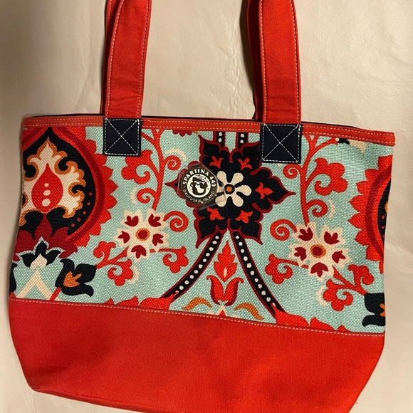 Spartina 449 | Bags | Spartina 449 Rare Waving Girl Sea Breeze Tote Nwt ...